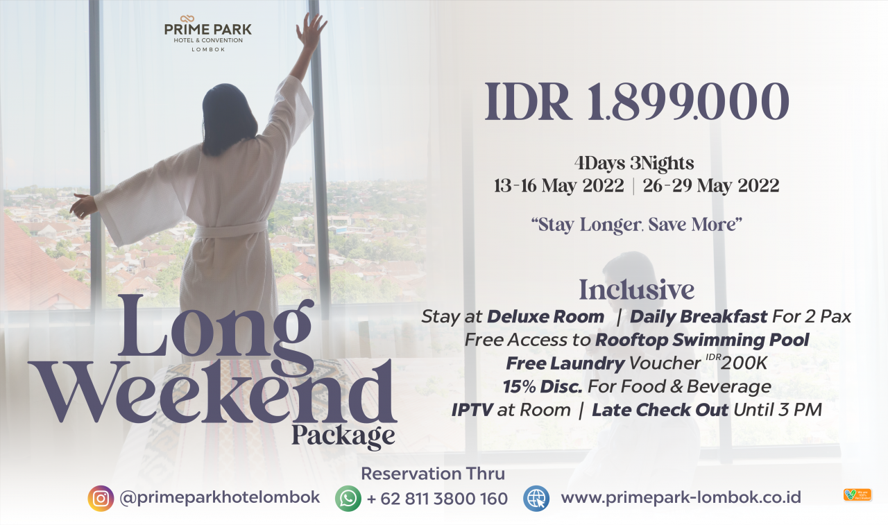 Long Weekend Package | Prime Park Hotel & Convention Lombok